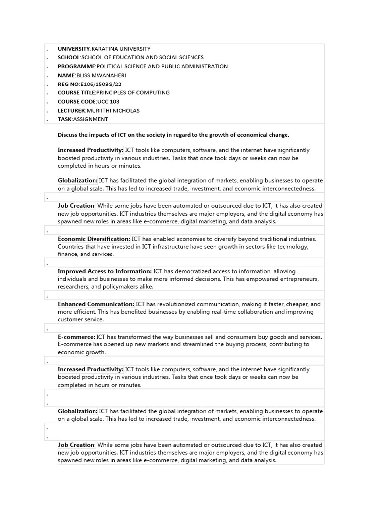 Ucc 103 | PDF | Information Technology | Information And Communications ...