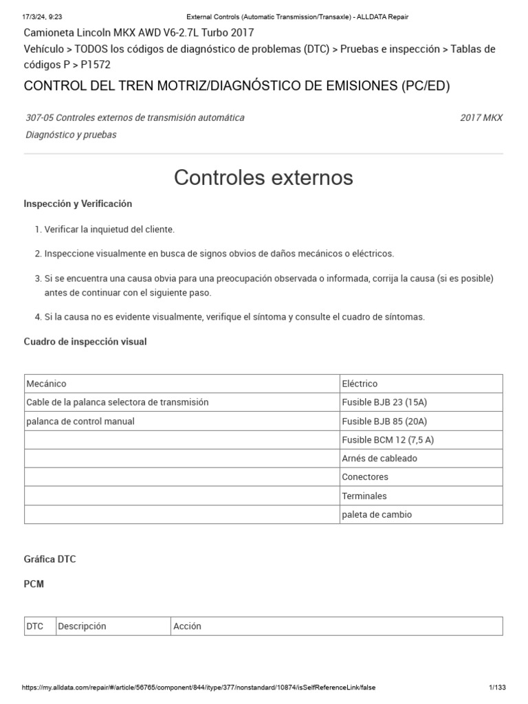 2017 Lincoln MKX 2.7 AWD P177C | PDF | Sistema de freno antibloqueo ...