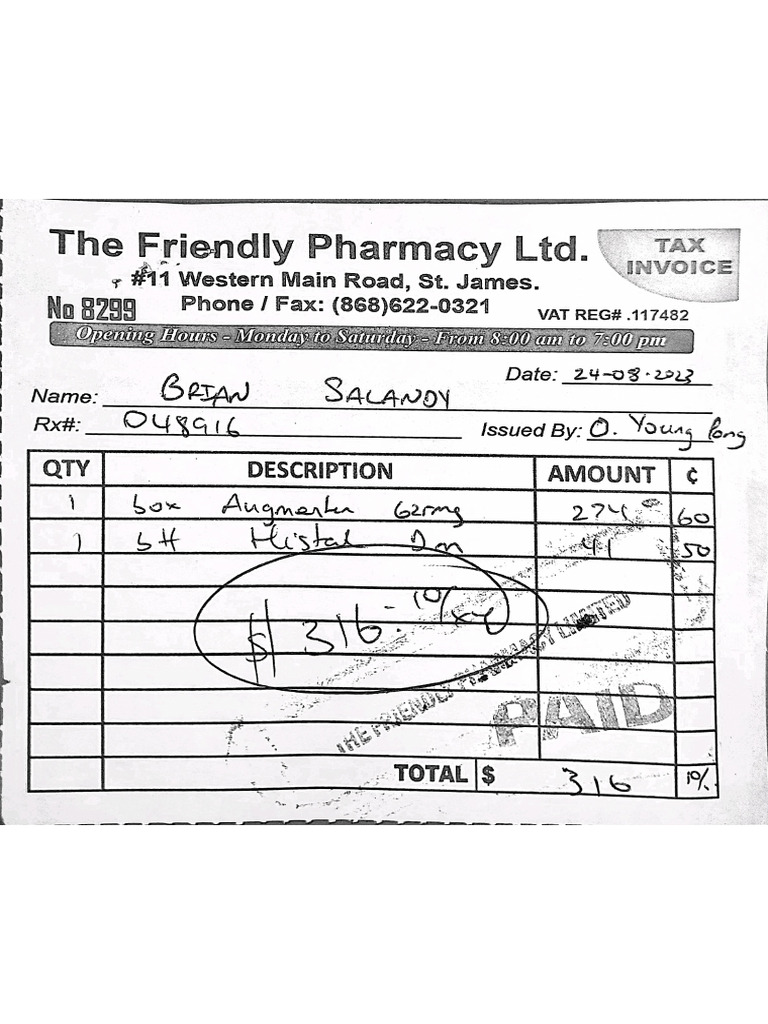 Medication Receipt | PDF