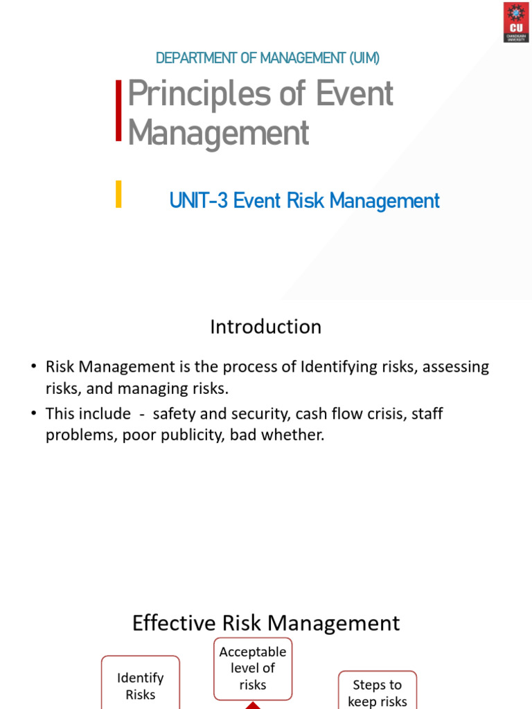 Event Risk Management Principles | PDF | Risk Management | Risk