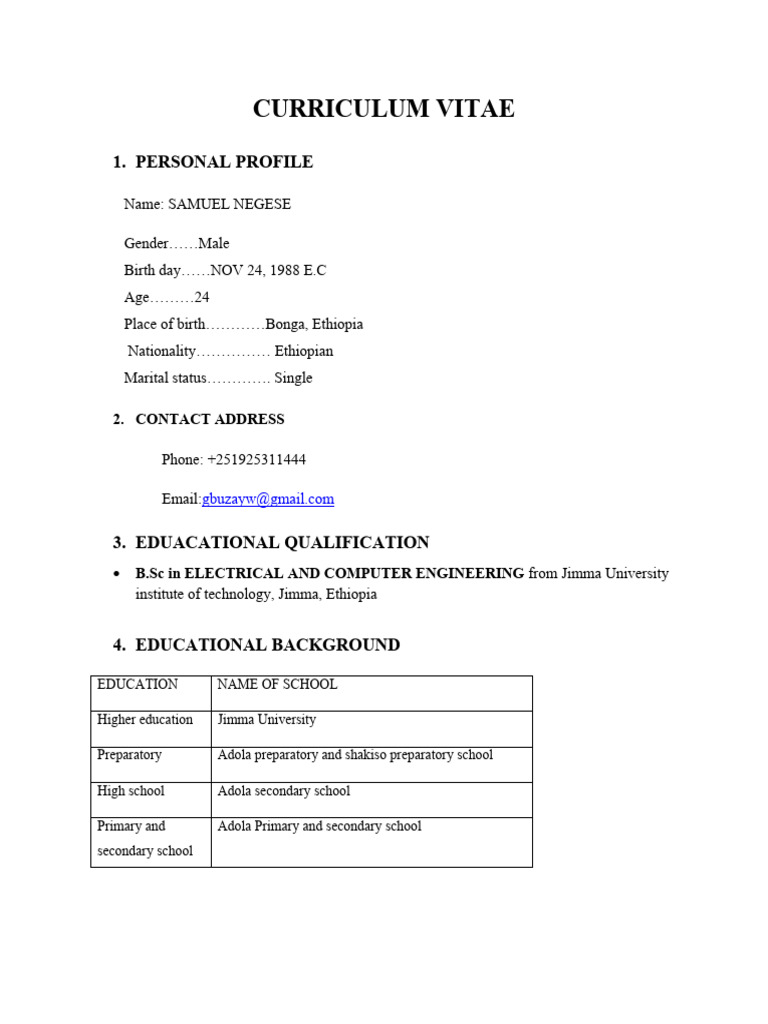Curriculum Vitae | PDF | Computer Engineering | Computing