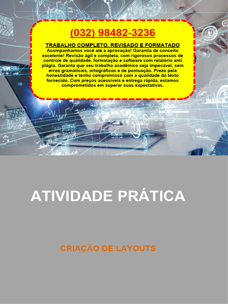 Resolução - (032 98482–3236) - Atividade Prática - Criação de Layouts ... Resolução - (032 98482–3236) - Atividade Prática - Criação de Layouts ...