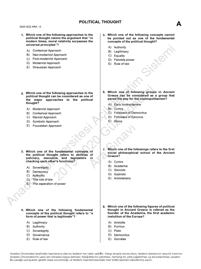 Political Thought | PDF | Islamic Philosophy | Liberal Arts Education