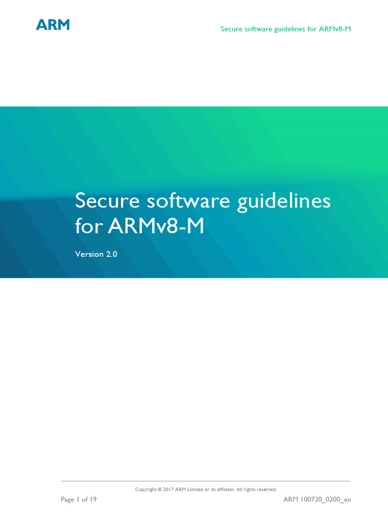 ARM GL ARMv8-M Secure Software Guidelines v2 | PDF | Pointer (Computer ... ARM GL ARMv8-M Secure Software Guidelines v2 | PDF | Pointer (Computer ...