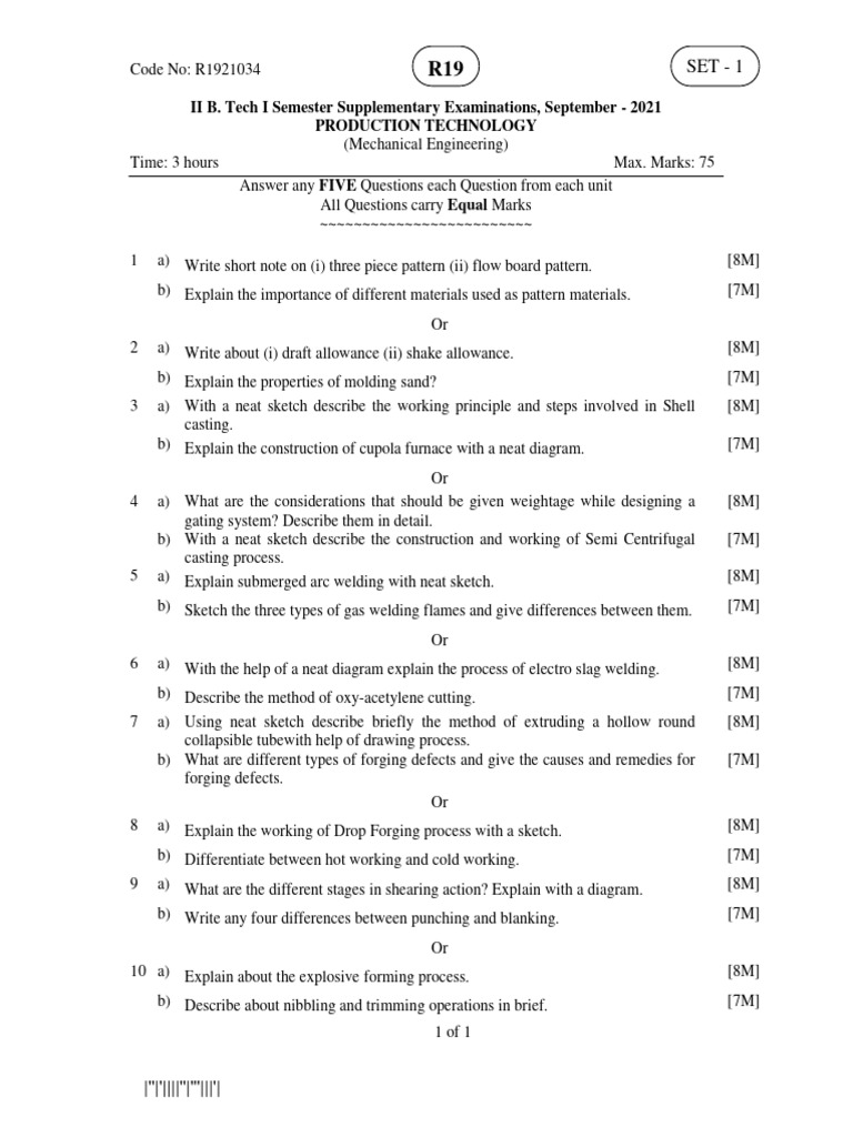 Production Technology Sept 2021 Pdf Welding Construction