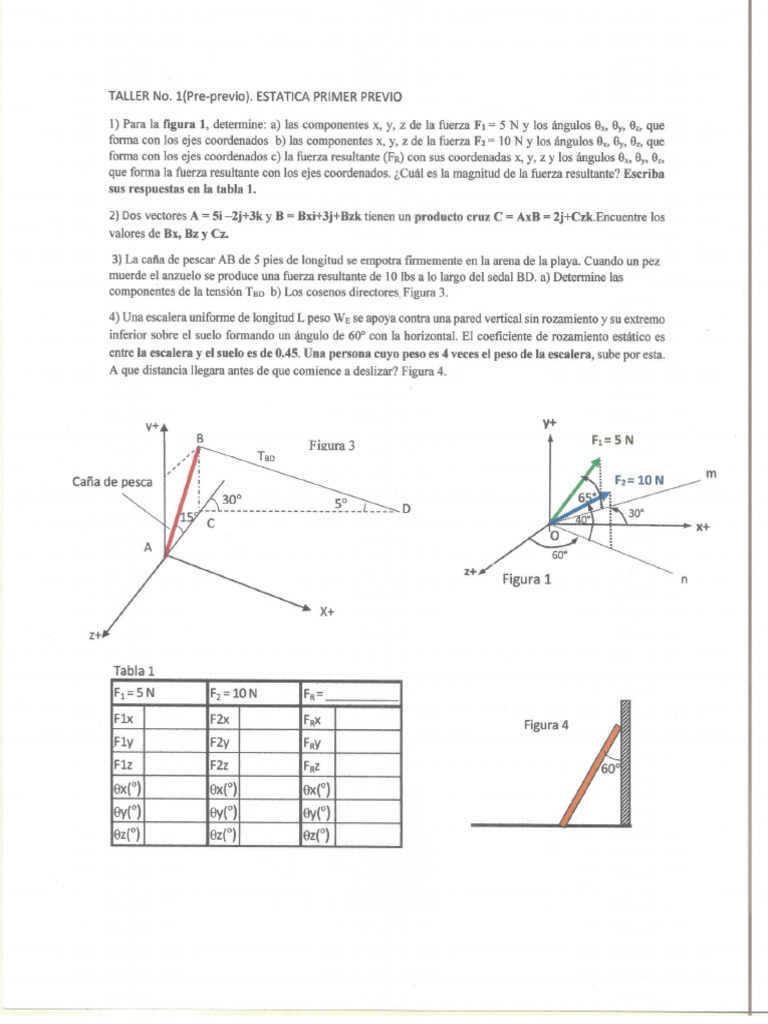 Solucion Taller Pre-Previo Estatica | PDF