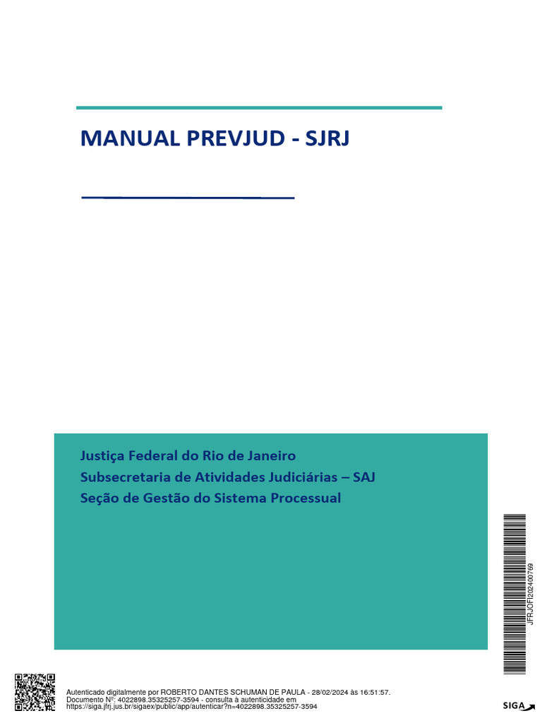 Manual Prevjud - SAJ | PDF