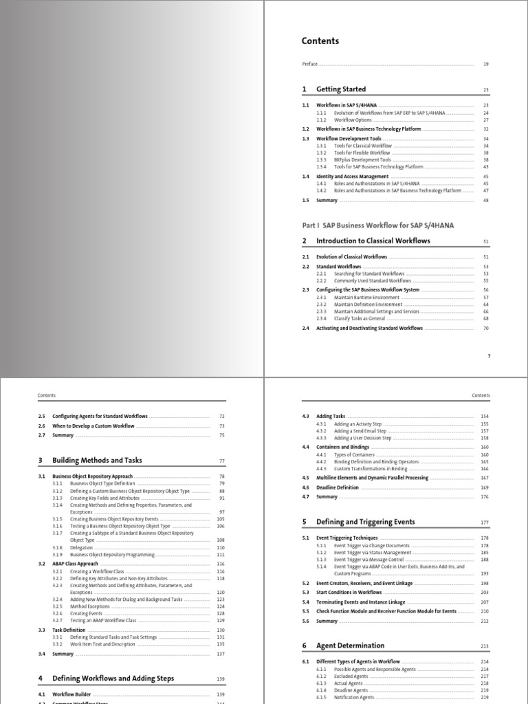 Contents Workflow For Sap S4hana Download Free Pdf Object Computer Science Method