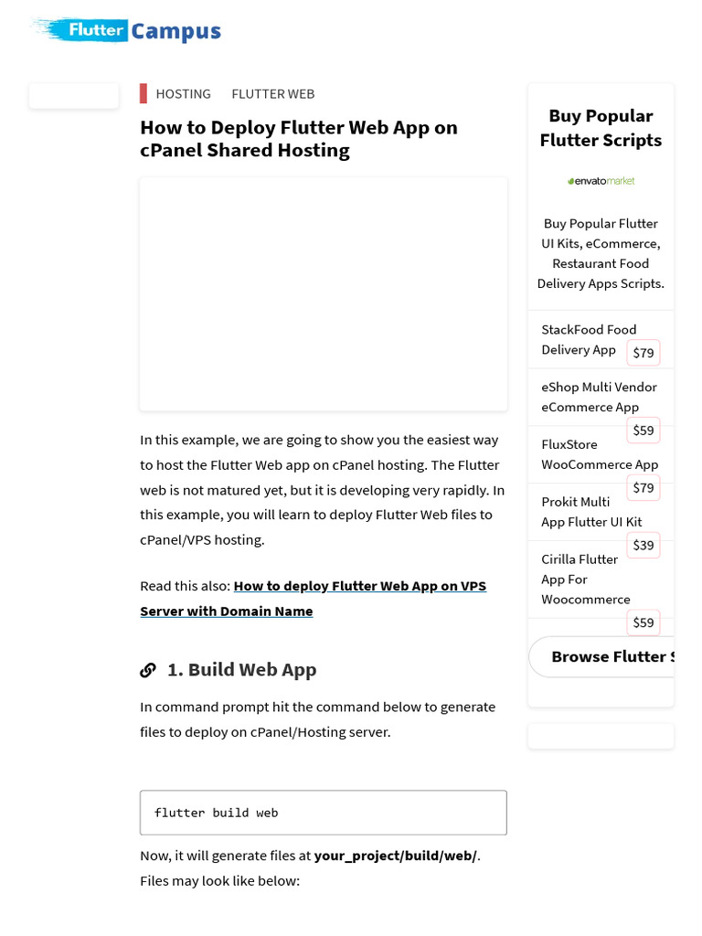 How To Deploy Flutter Web App On Cpanel Shared Hosting | PDF | World ...