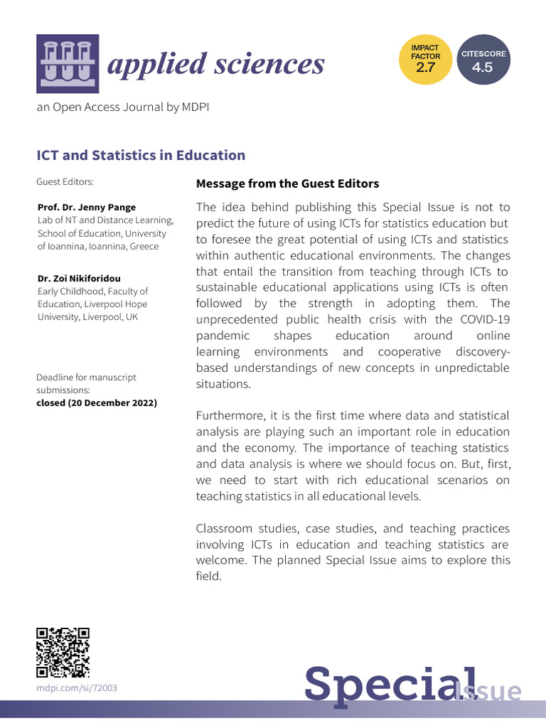 ICT and Statistics in Education Insights | PDF | Open Access ...
