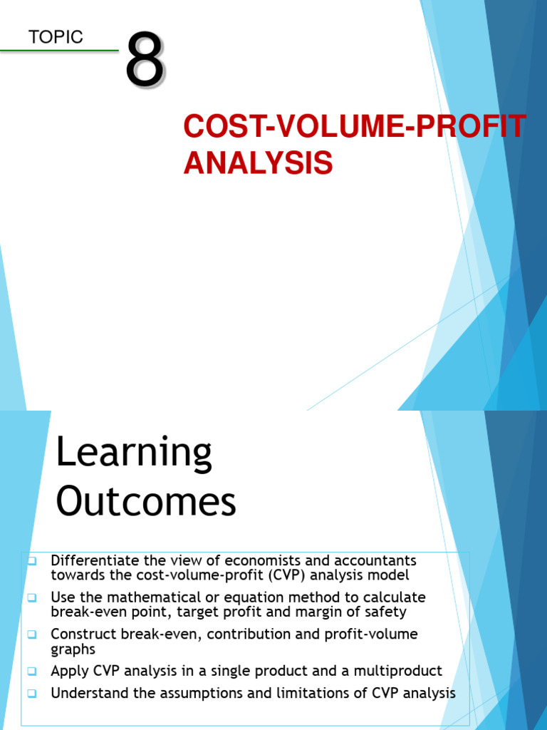 Topic 6 - CVP Analysis | PDF | Business Economics | Economics