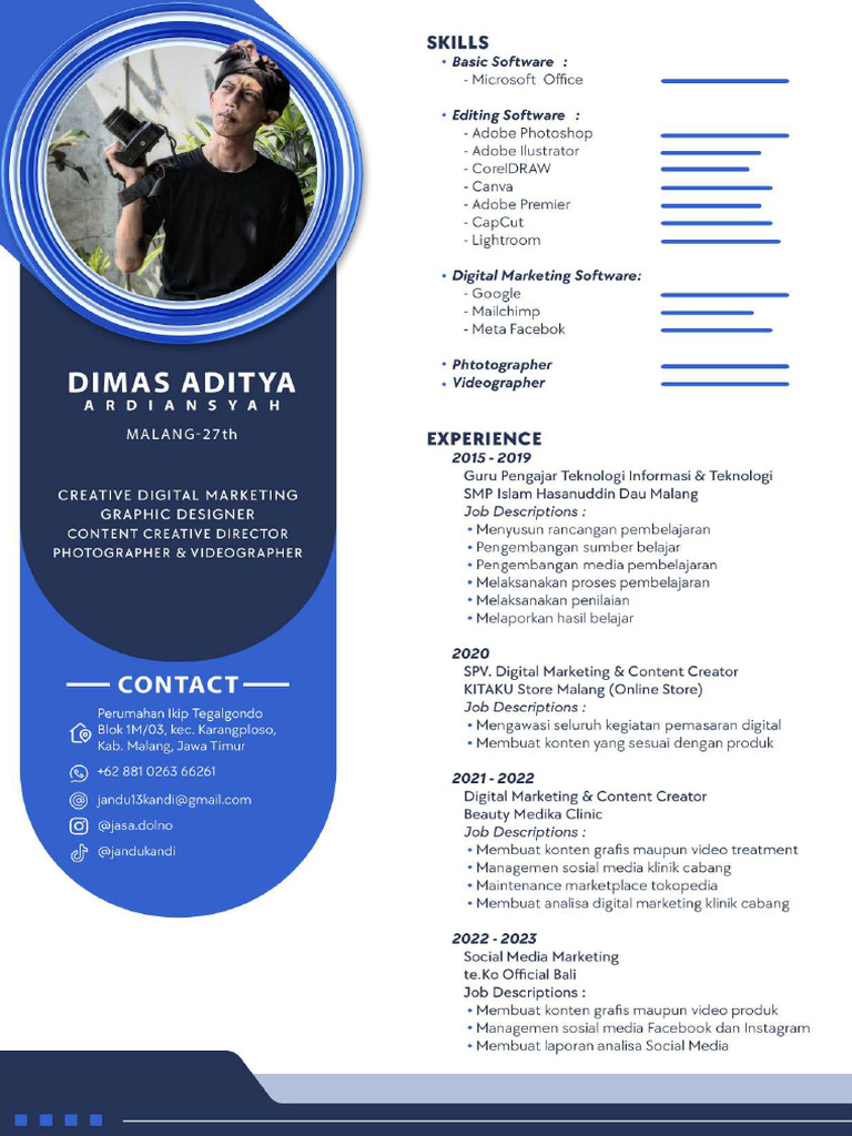 Cv Portofolio Dimas | PDF