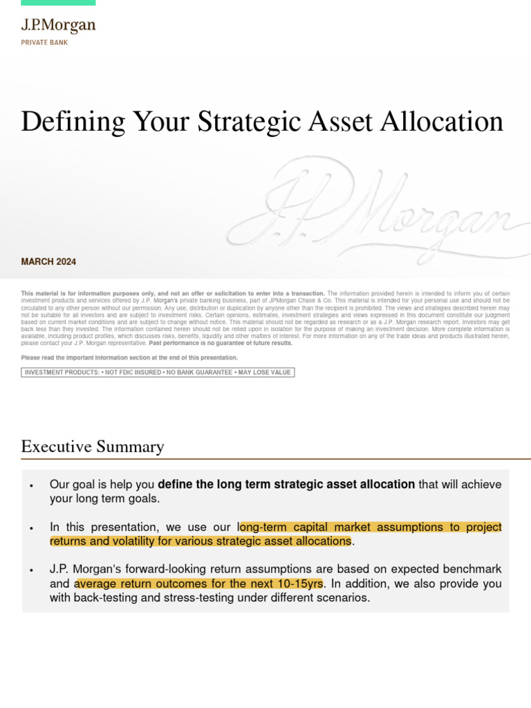 Defining Your Strategic Asset Allocation | PDF | Asset Allocation ...