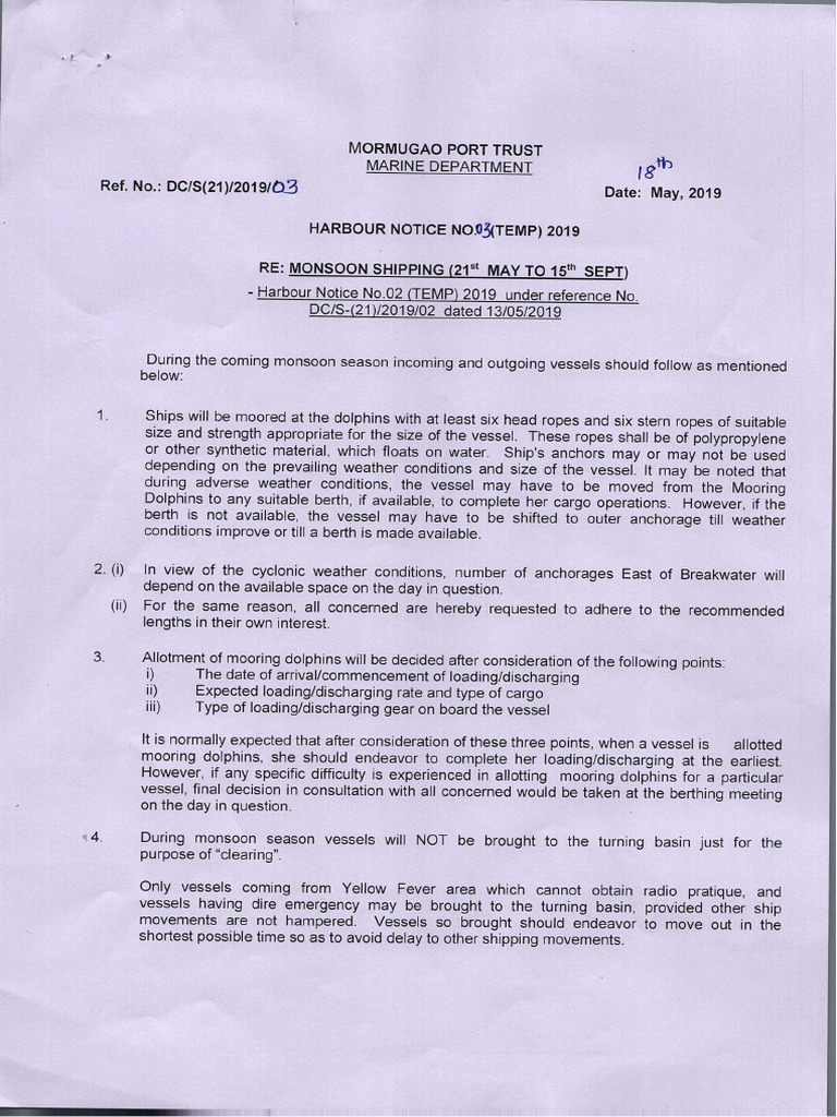 Monsoon Circular 03-2019 | PDF