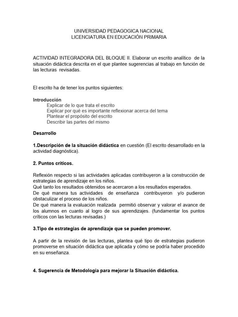 Actividad Integradora Del Bloque II | PDF