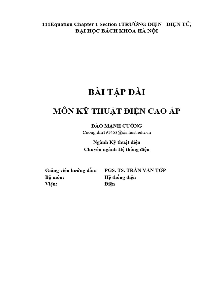 BTD - Cao Áp - DMC | PDF