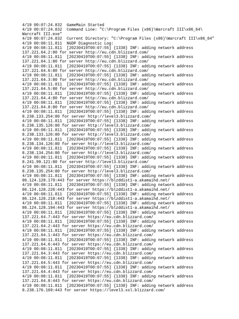 War3Log | PDF | Computer Architecture | Utility Software