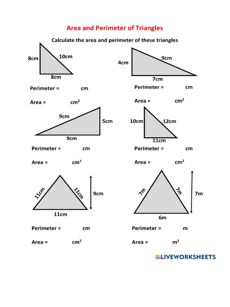 Area and Perimeter of Triangle | PDF