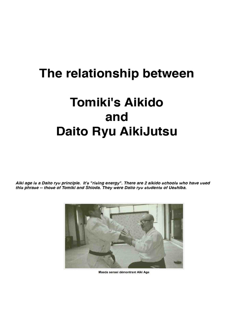 Tomiki and Daito Ryu - PDF - Tomiki-Aikido | PDF | Aikido | Japanese ...