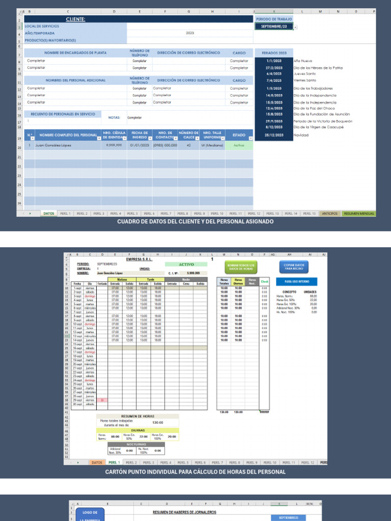 Modelos de Planillas Excel Propias | PDF