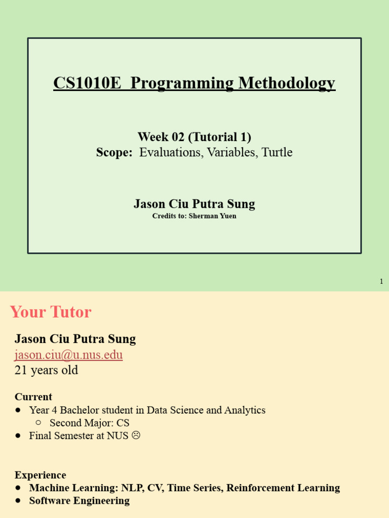 CS1010E Week02Slides | Download Free PDF | Boolean Data Type ...