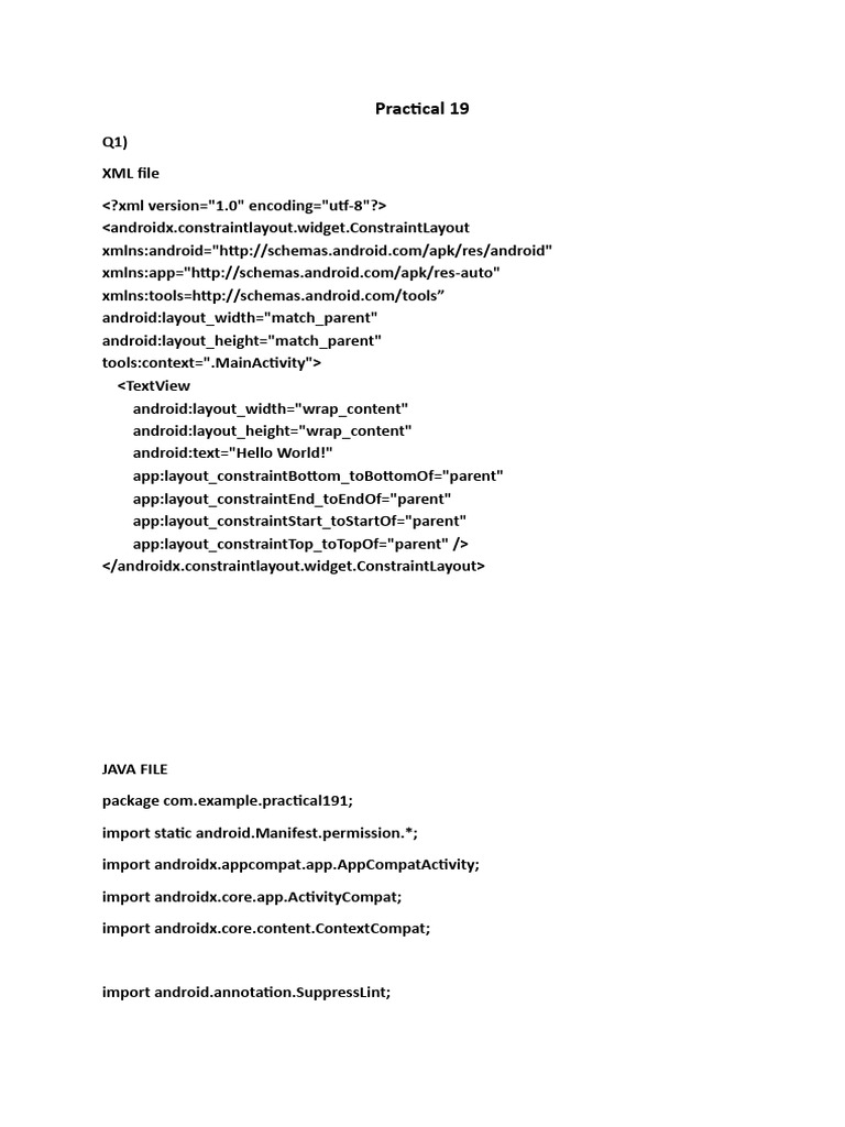 Practical 19 | PDF | Android (Operating System) | Software