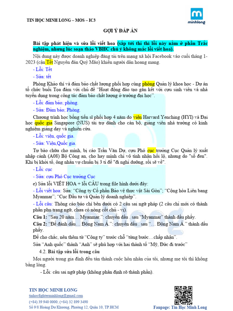 Gợi ý làm bài tập THVBTV | PDF