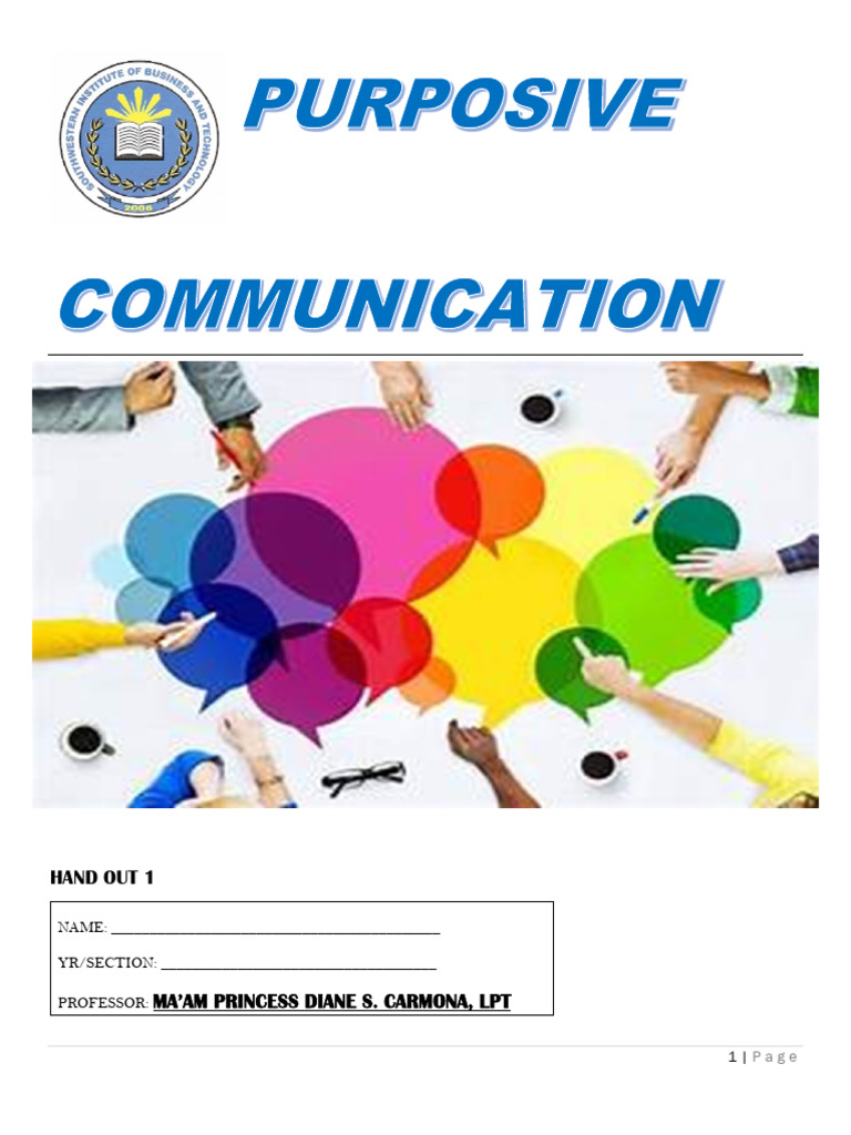 PERSUASIVE-COM-HO-1-GE-104- | PDF | Communication | Interpersonal Communication