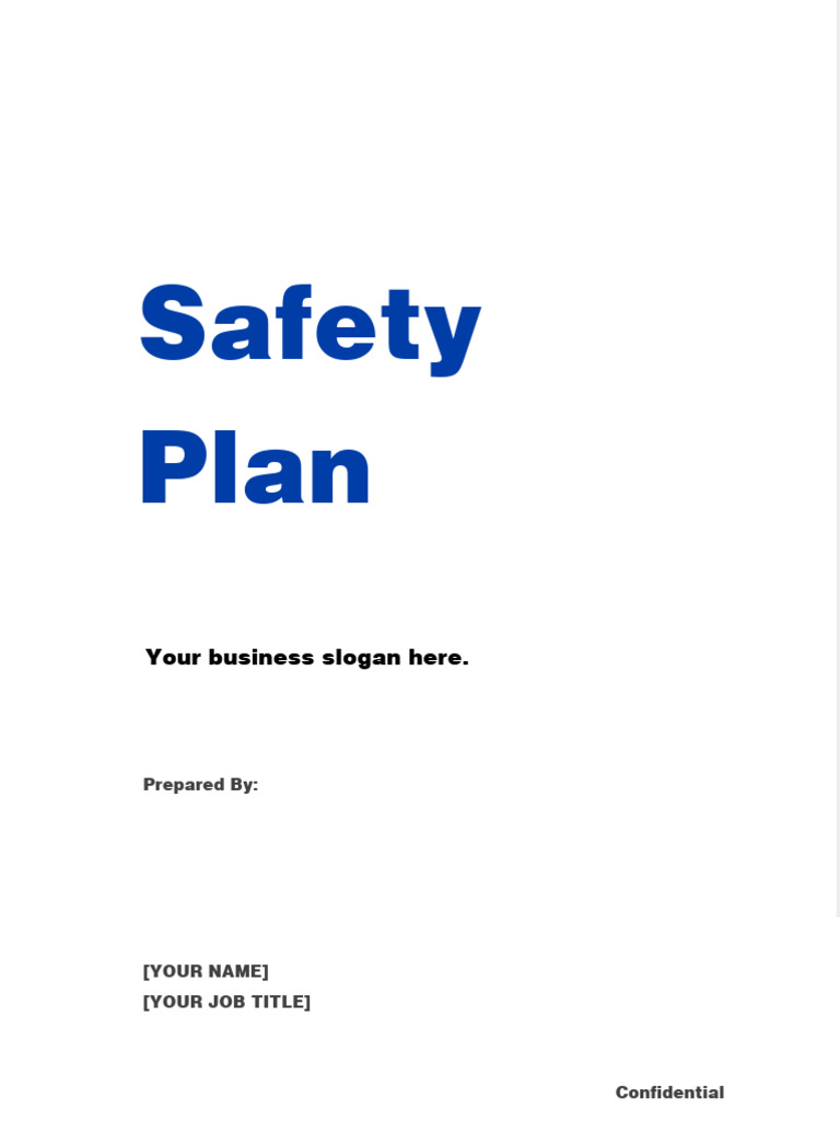 Safety Plan | PDF | Occupational Safety And Health | Employment
