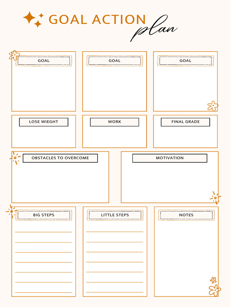 Goals Action Plan Sheet | PDF
