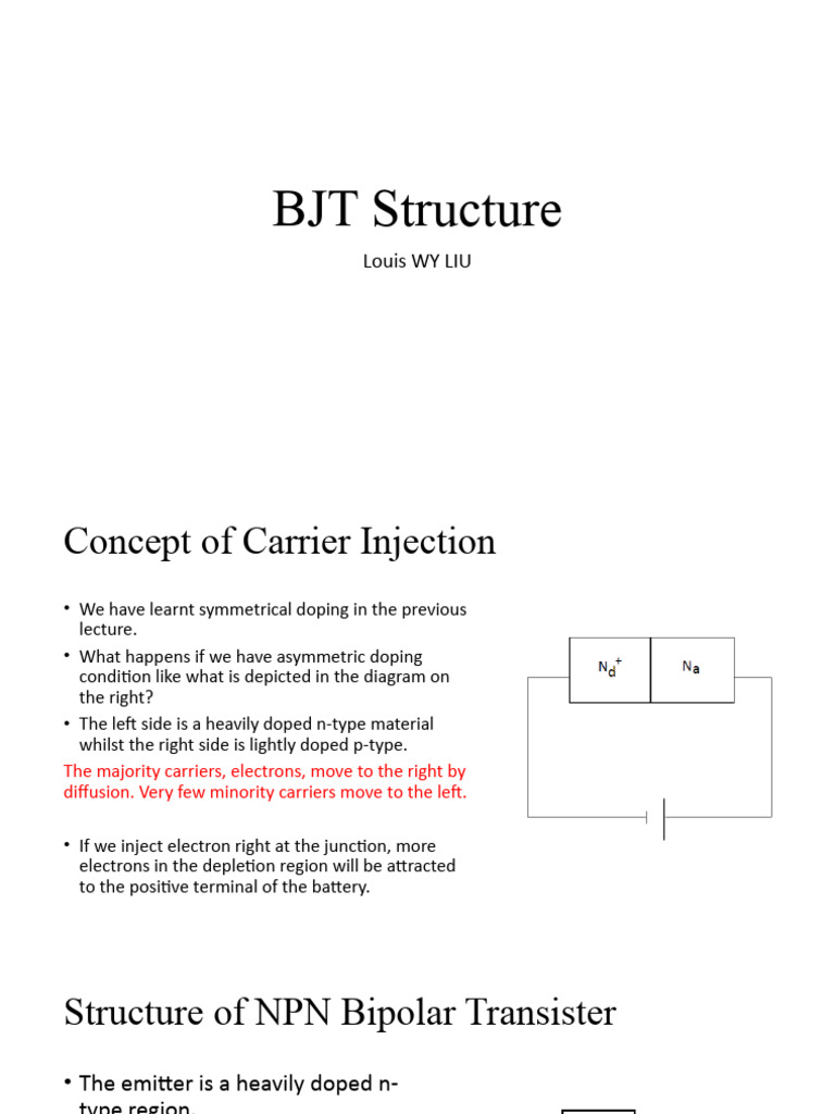 Chapter 2_a - BJT - Structure | PDF | Bipolar Junction Transistor | P–N ...