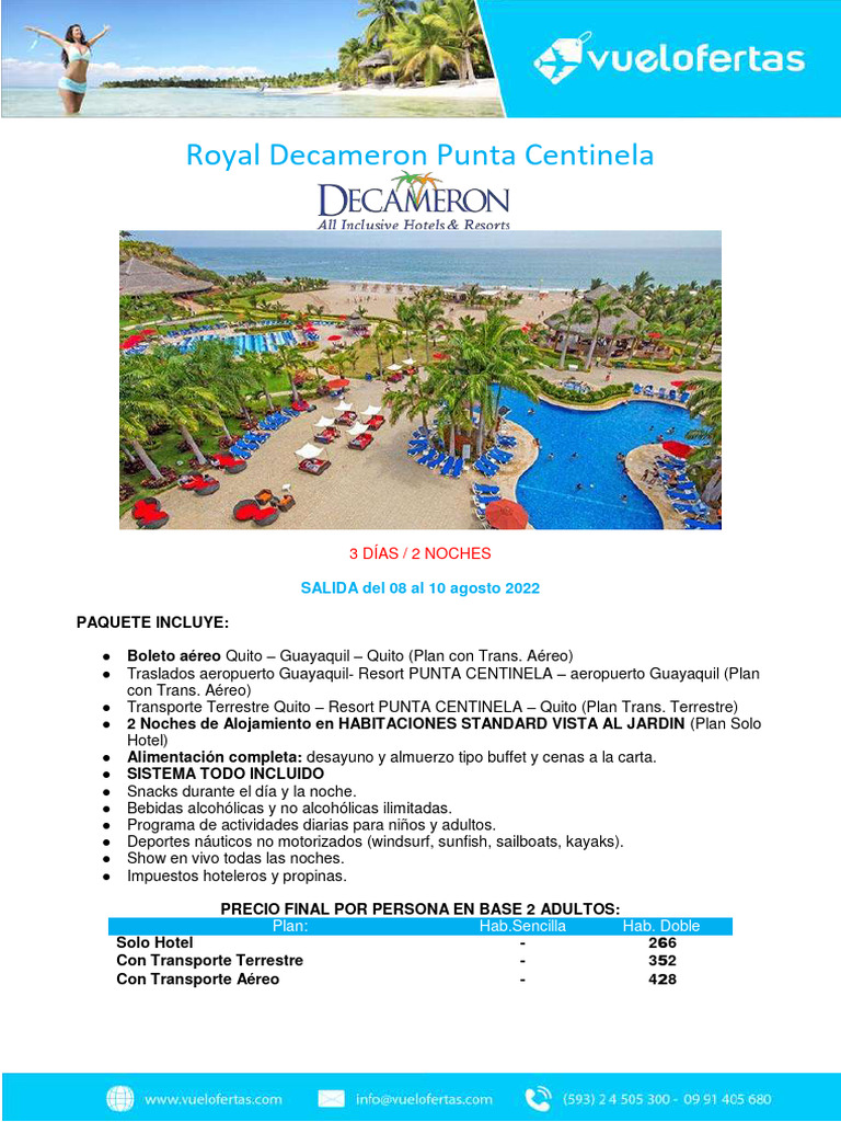 Decameron Punta Centinela 2022 | PDF | Transporte | Industria de la ...