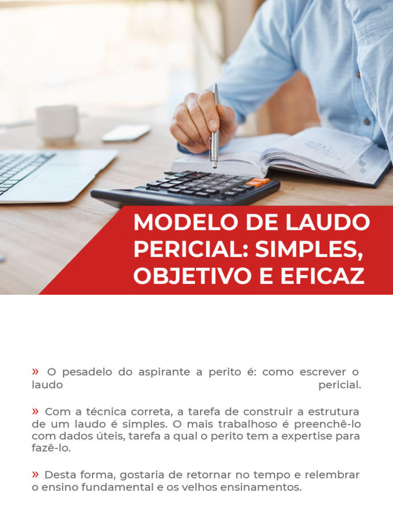 Modelo de Laudo Pericial Simples, Objetivo e Eficaz | PDF | Testemunha ...
