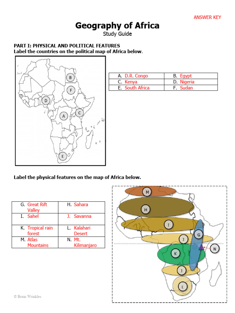 Africa's Geography and Climate Overview | PDF | Africa | Sahara