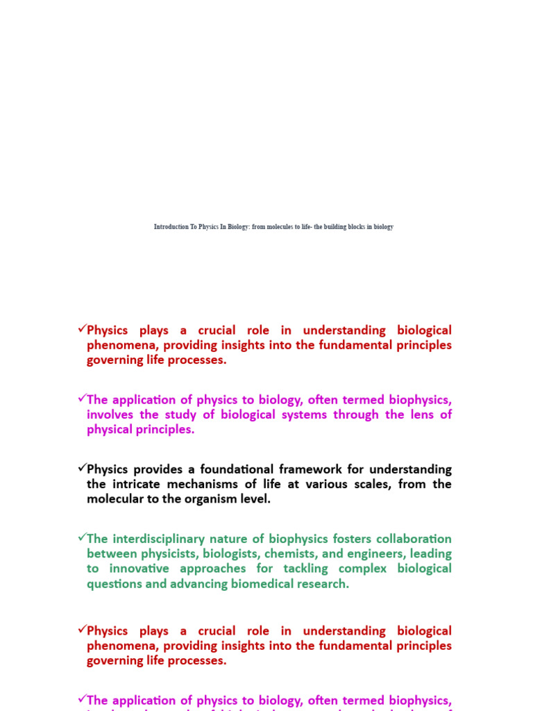 Unit 4 Physics | PDF | Dna | Biomolecules