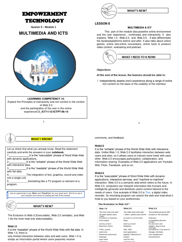 Q4 Week 1 Emptech | PDF | Web 2.0 | Podcast Q4 Week 1 Emptech | PDF | Web 2.0 | Podcast
