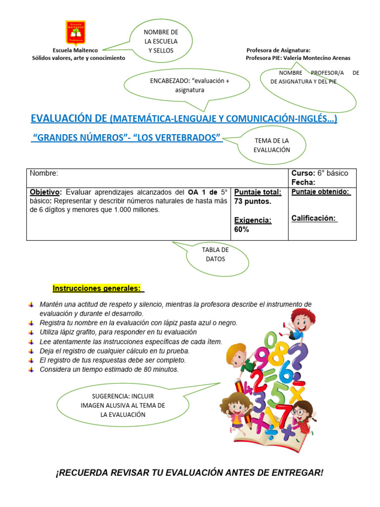 Portada para Pruebas y Ejemplos de Ítems | PDF | Evaluación | Cognición