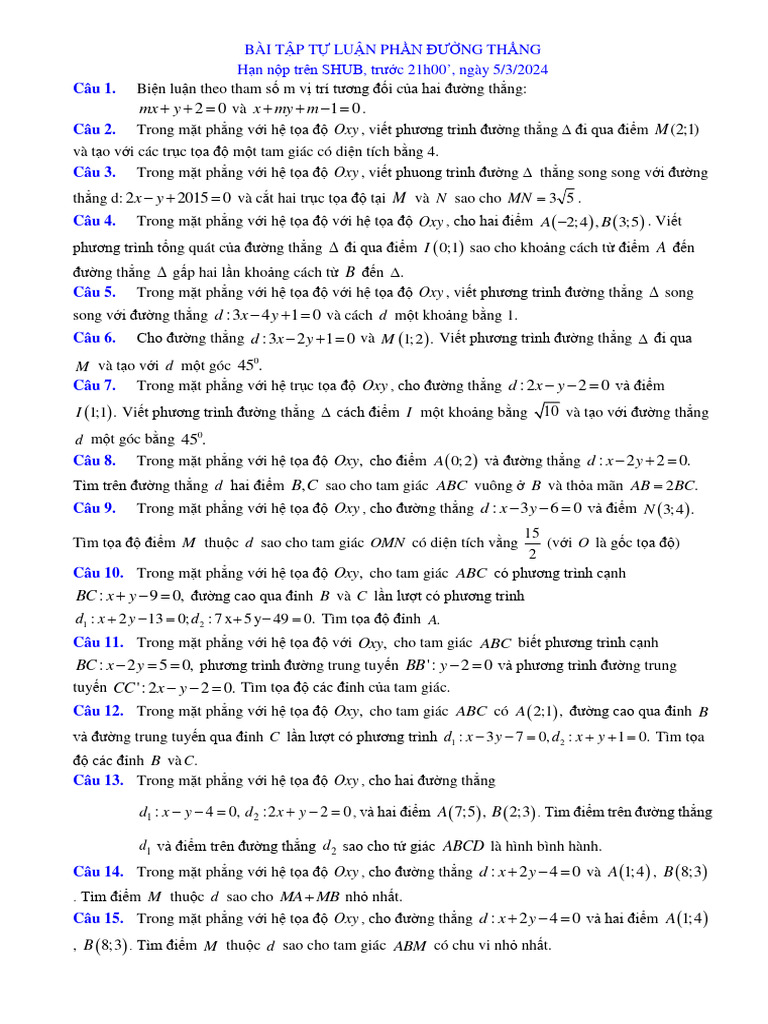 Bai Tap VN Phan TL - SHUB | PDF