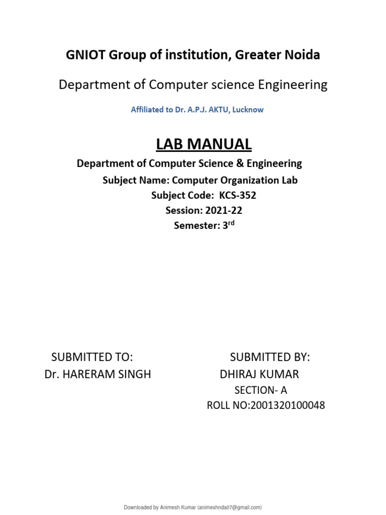 Computer Organization Architecture - Practical | PDF | Electronic ... Computer Organization Architecture - Practical | PDF | Electronic ...