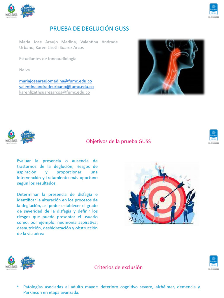 Prueba GUSS: Evaluación de Deglución | PDF | Medicina CLINICA ...