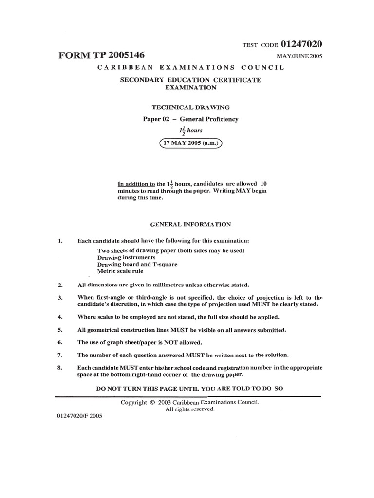 TD Pastpapers 2005-2016 Geometrical Drawing | PDF | Geometry | Triangle