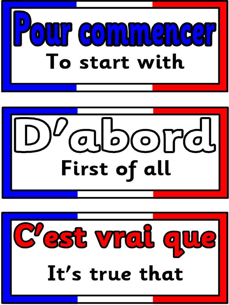 French Core Language Displays | PDF