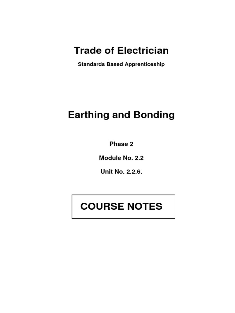 Earthing Bonding | PDF | Electrical Conductor | Electrical Engineering