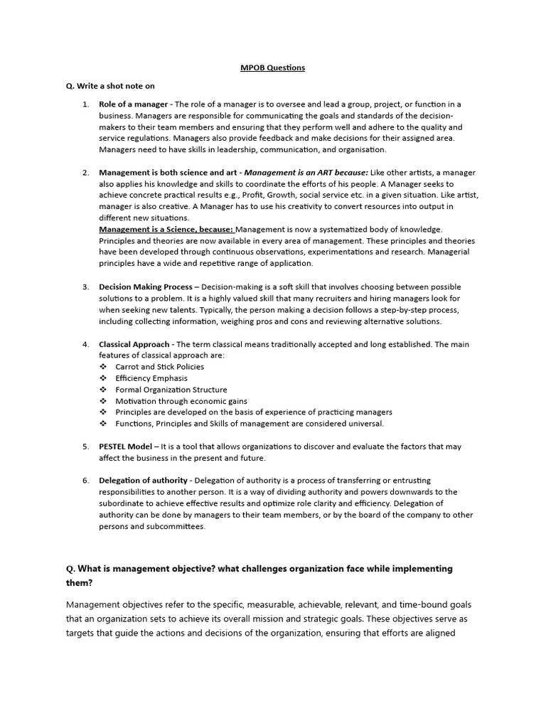 MPOB Questions | PDF | Motivation | Motivational