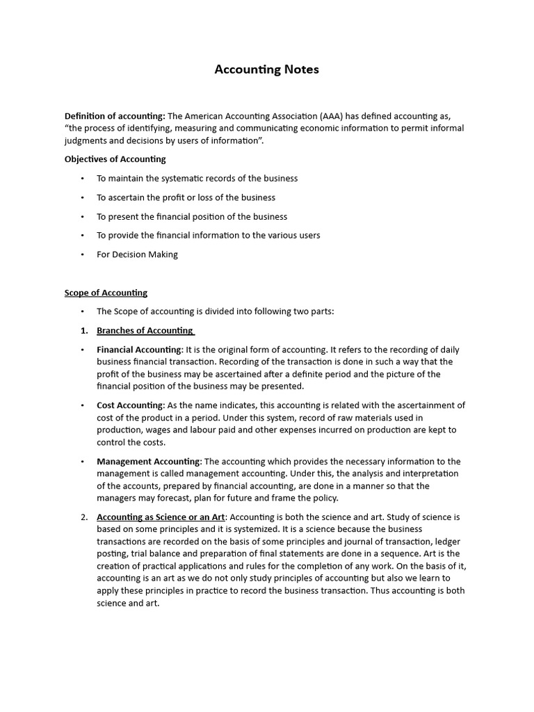 Accounting Notes | PDF | Generally Accepted Accounting Principles ...