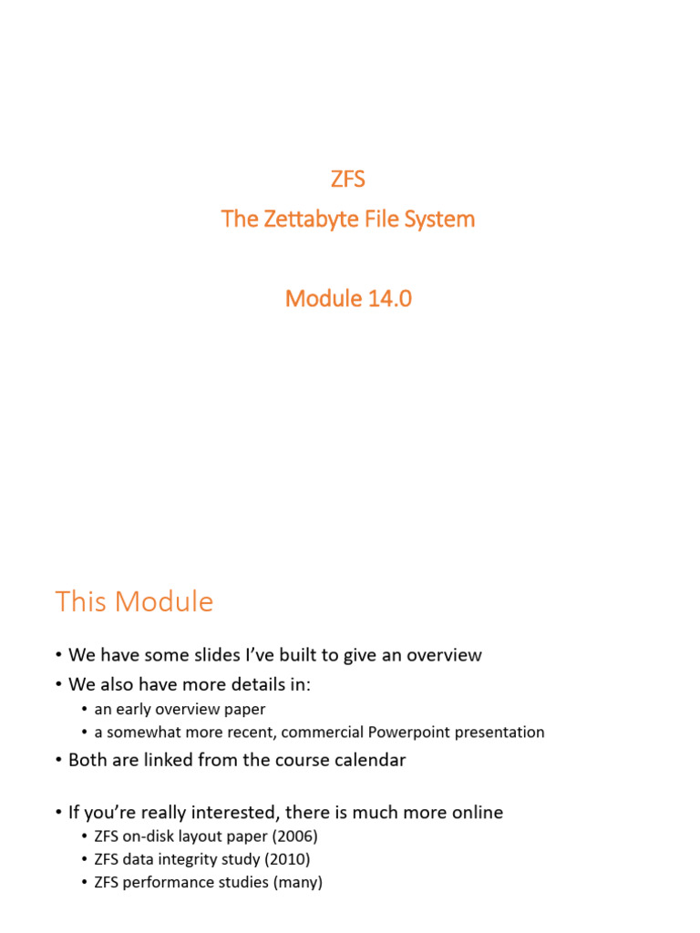 14 0-zfs | PDF | File System | Computer File