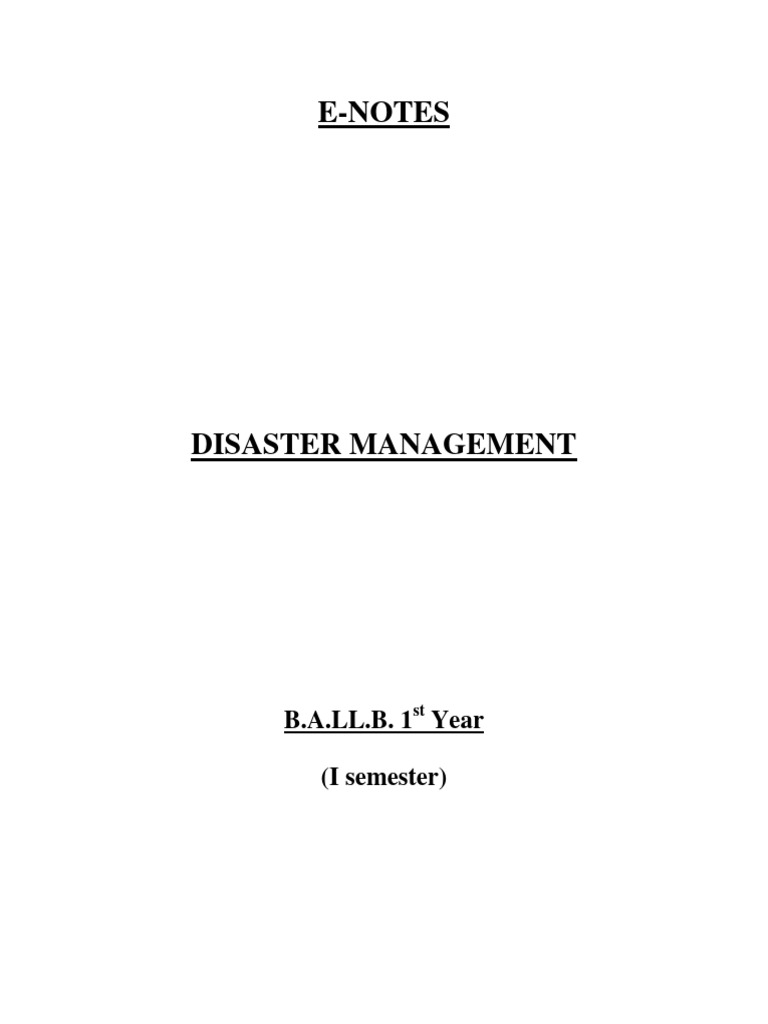 Disaster management | PDF | Natural Disasters | Emergency Management
