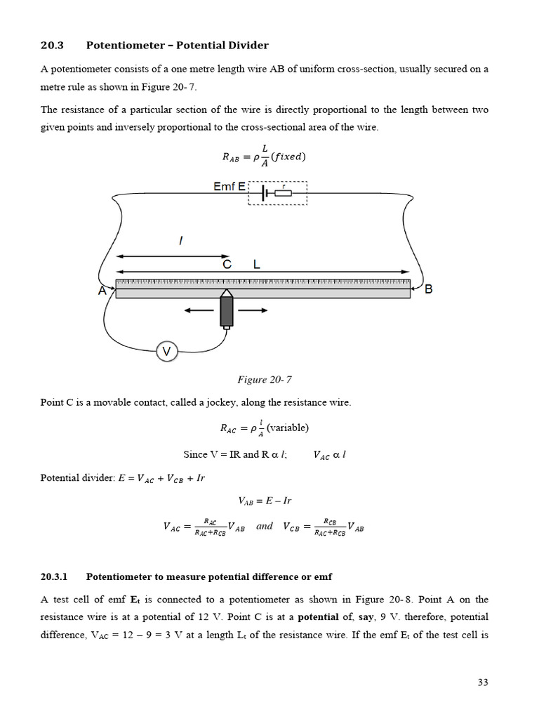 Potentiometer | PDF | Quantity | Electromagnetism