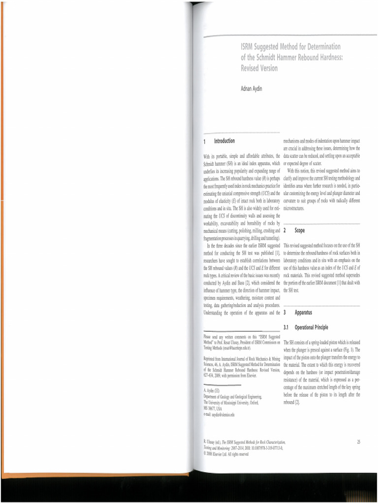 ISRM Schmidt Hammer revised version | PDF