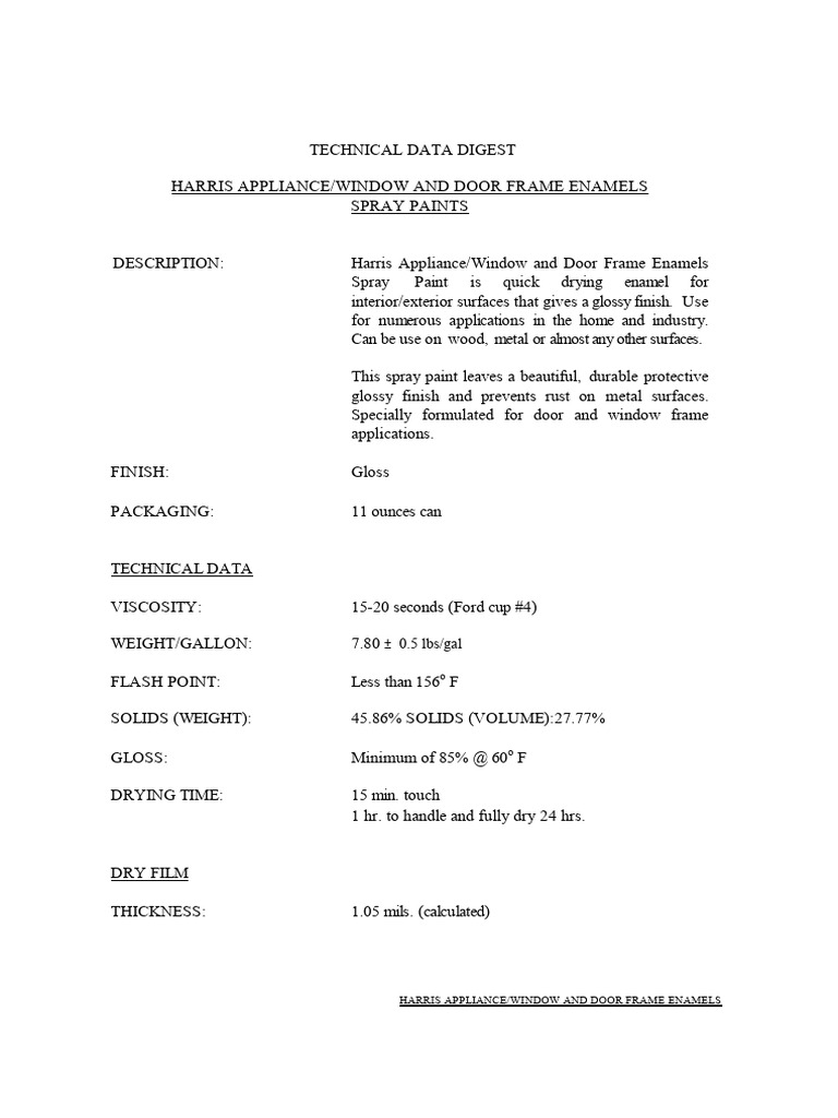 HAG Tds | PDF | Paint | Rust